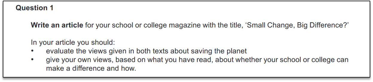 How to answer Directed Writing for IGCSE First Language English - Taughtly